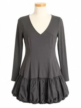 Sun Light | Dresses | Sun Light Womens Brown Scuba Knit Bubble Hem ...